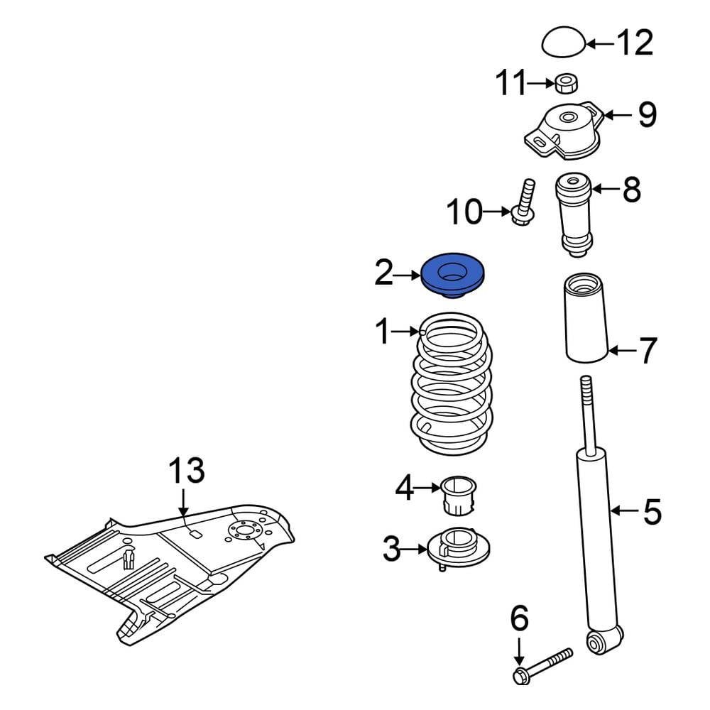 Volkswagen OE 5QM512149 - Rear Upper Coil Spring Insulator