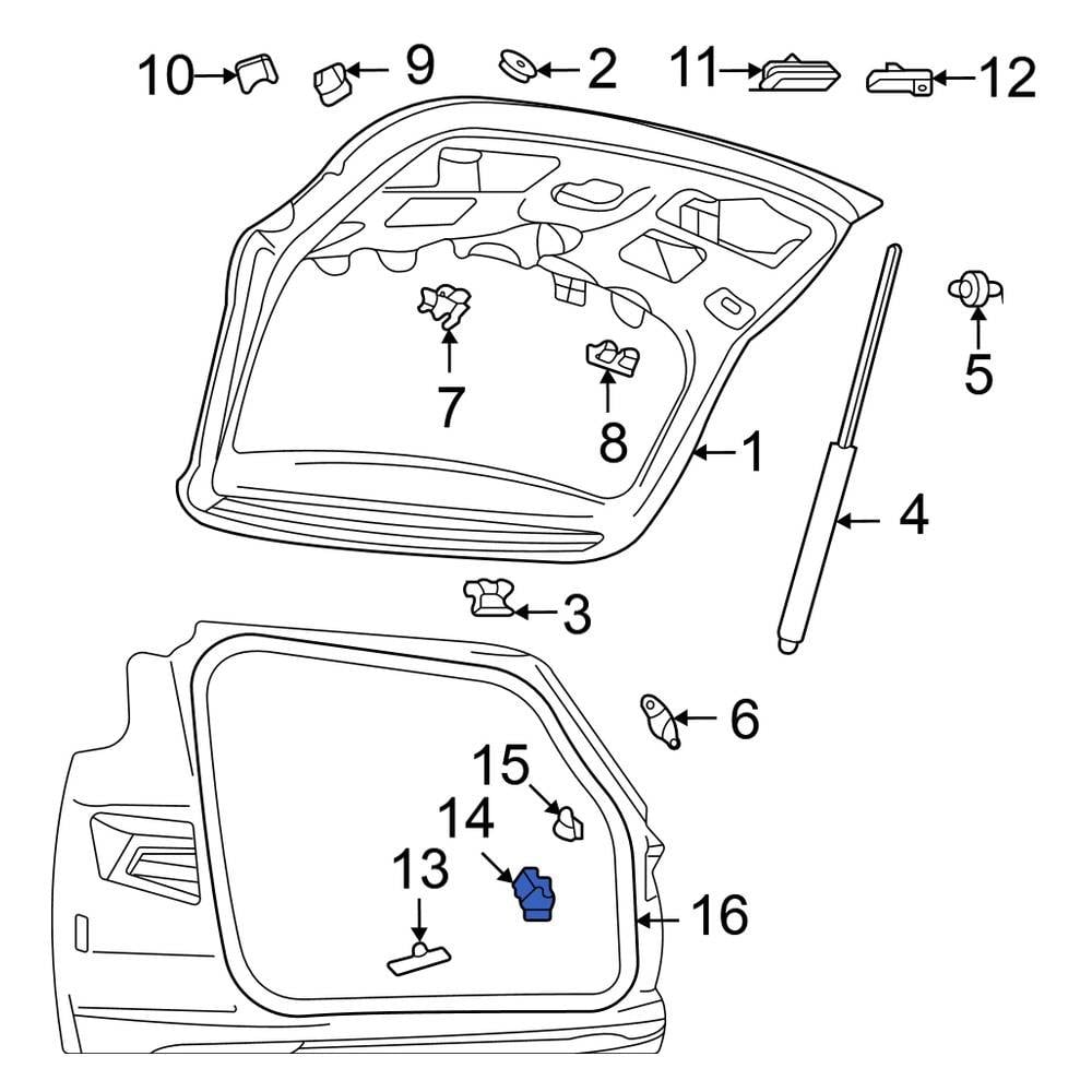 Volkswagen OE 5E9827240 - Rear Lower Liftgate Bump Stop
