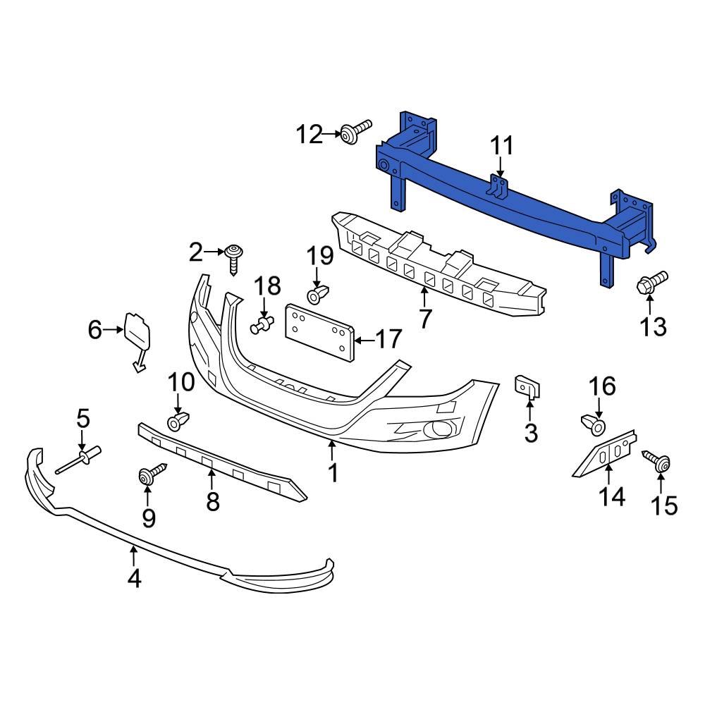 Volkswagen OE 5N0807109J - Front Bumper Impact Bar
