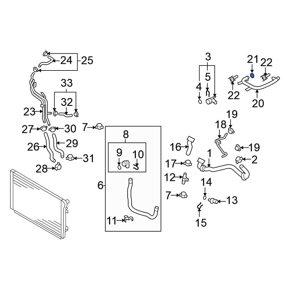 Volkswagen OE WHT002001 - Engine Coolant Pipe O-Ring