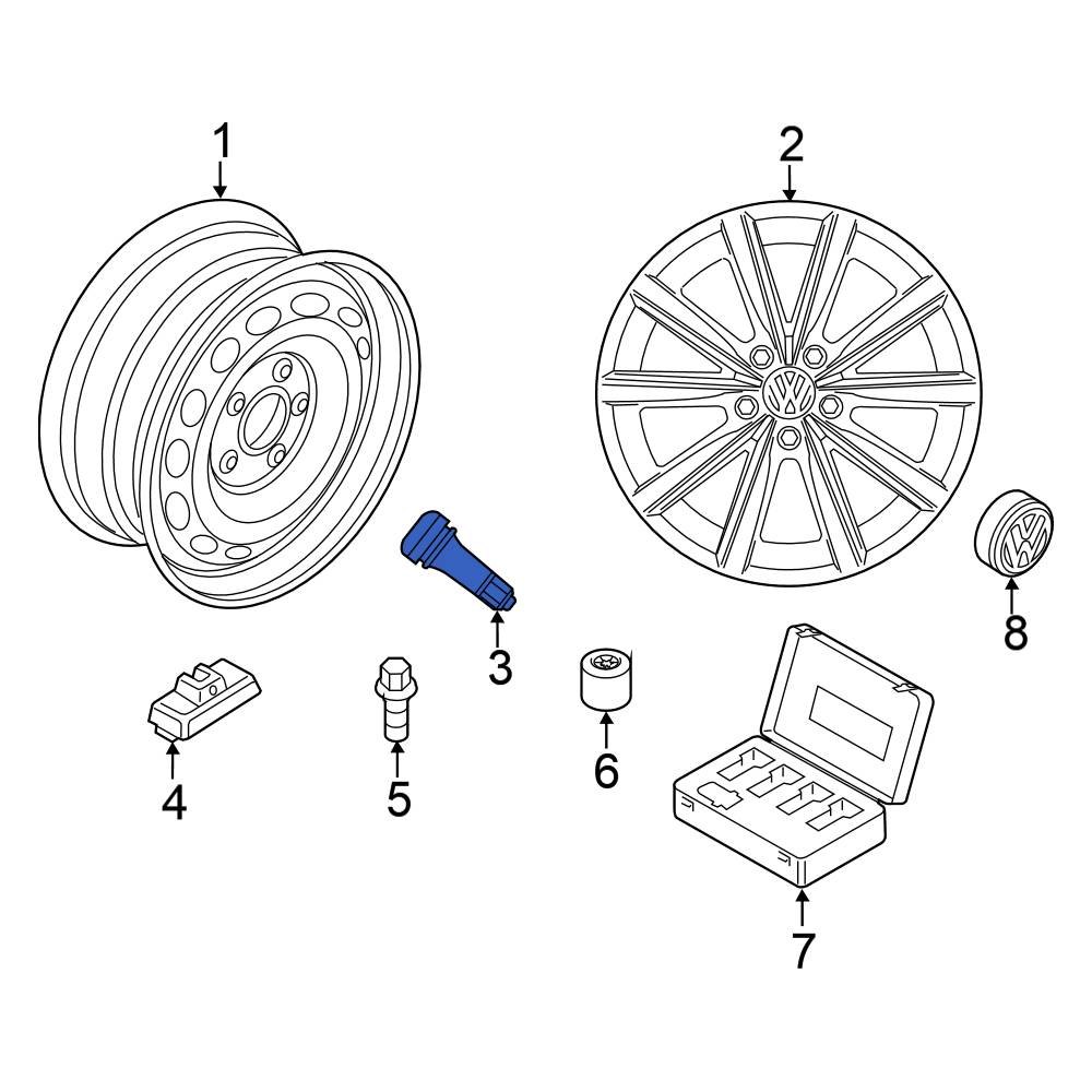 Volkswagen OE 311601361 - Tire Valve Stem