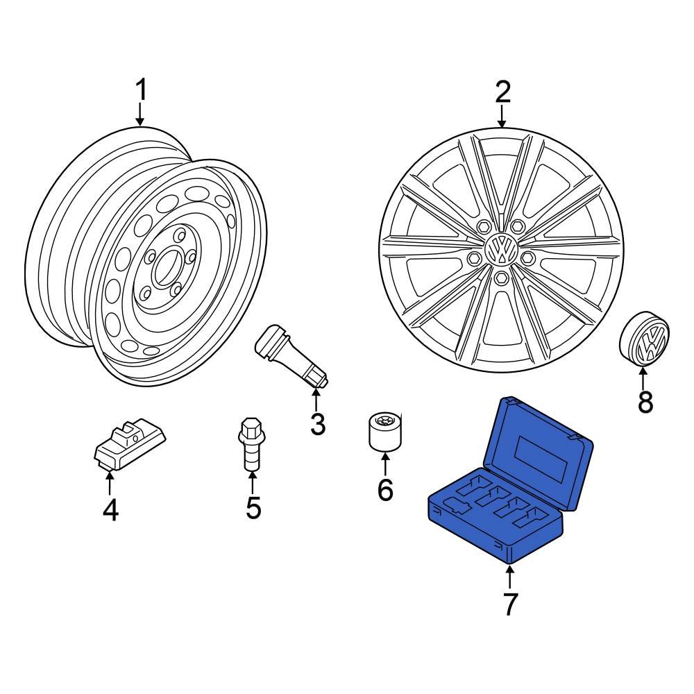 Volkswagen OE 5Q0698137 - Wheel Lock Set