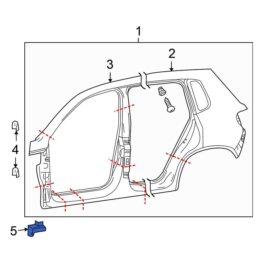 Volkswagen OE 5N0821135 - Left Fender Bracket