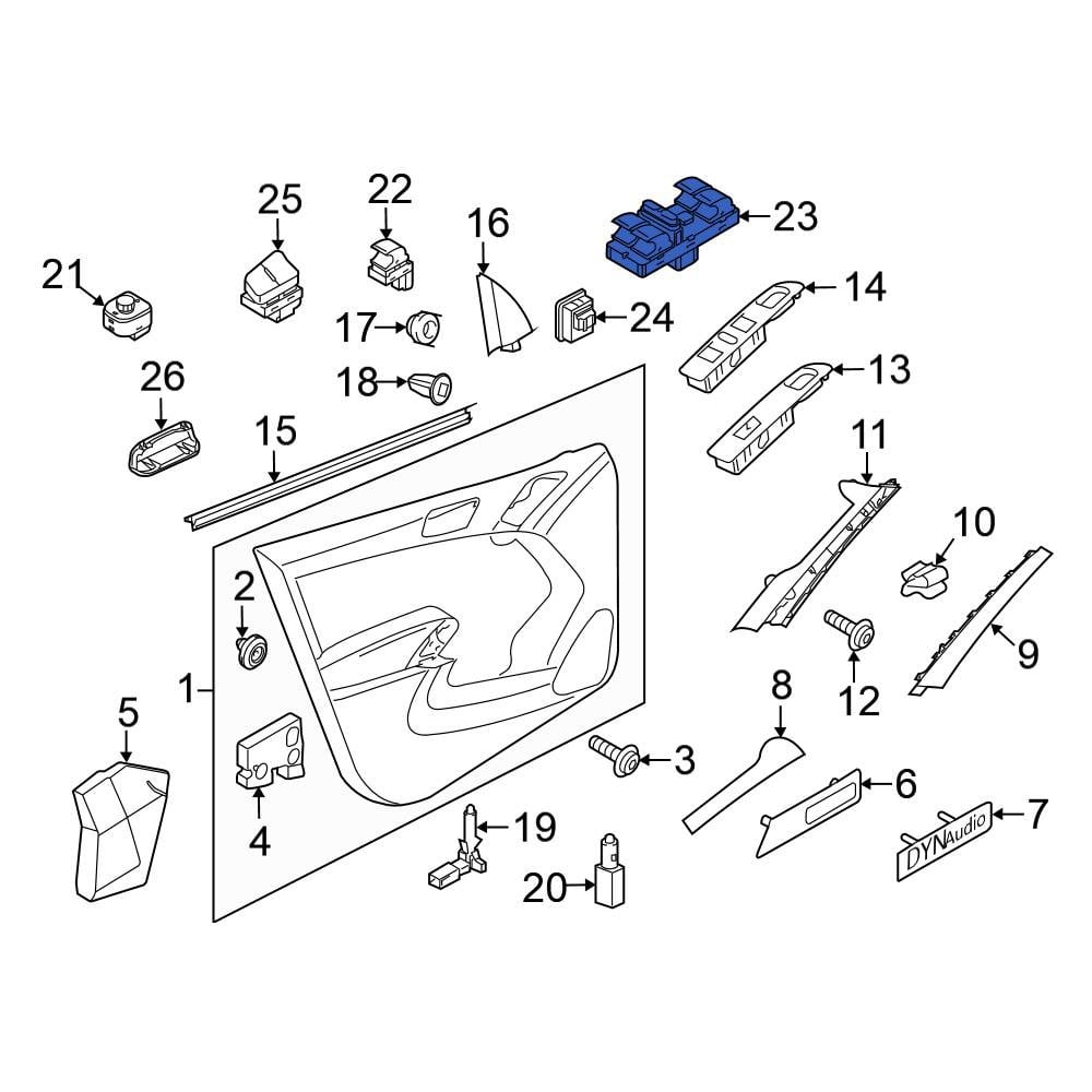Volkswagen OE 1K4959857CREH - Front Left Door Window Switch