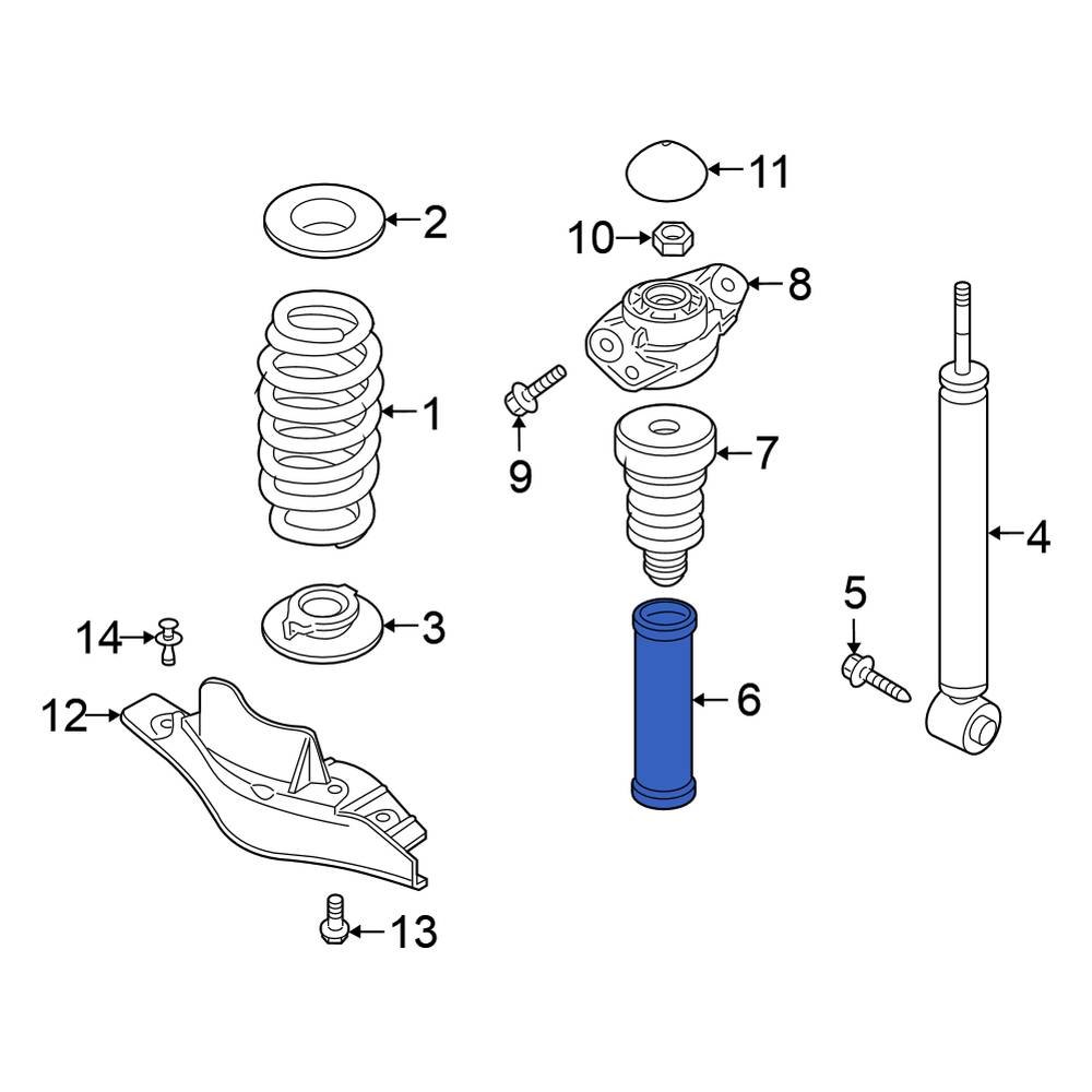 Volkswagen OE 3C0513425 - Rear Suspension Shock Absorber Bellows