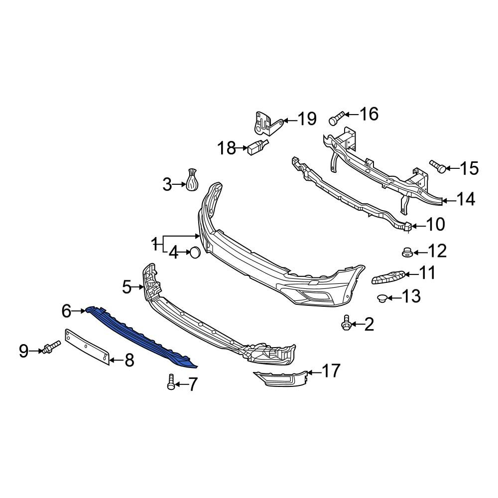 Volkswagen OE 5NN807532AYE4 - Front Valance Panel