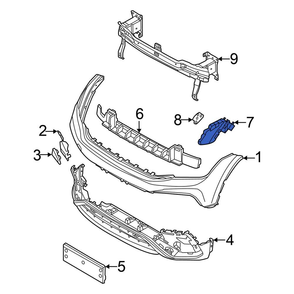 Volkswagen OE 5NN807050A - Front Right Bumper Guide