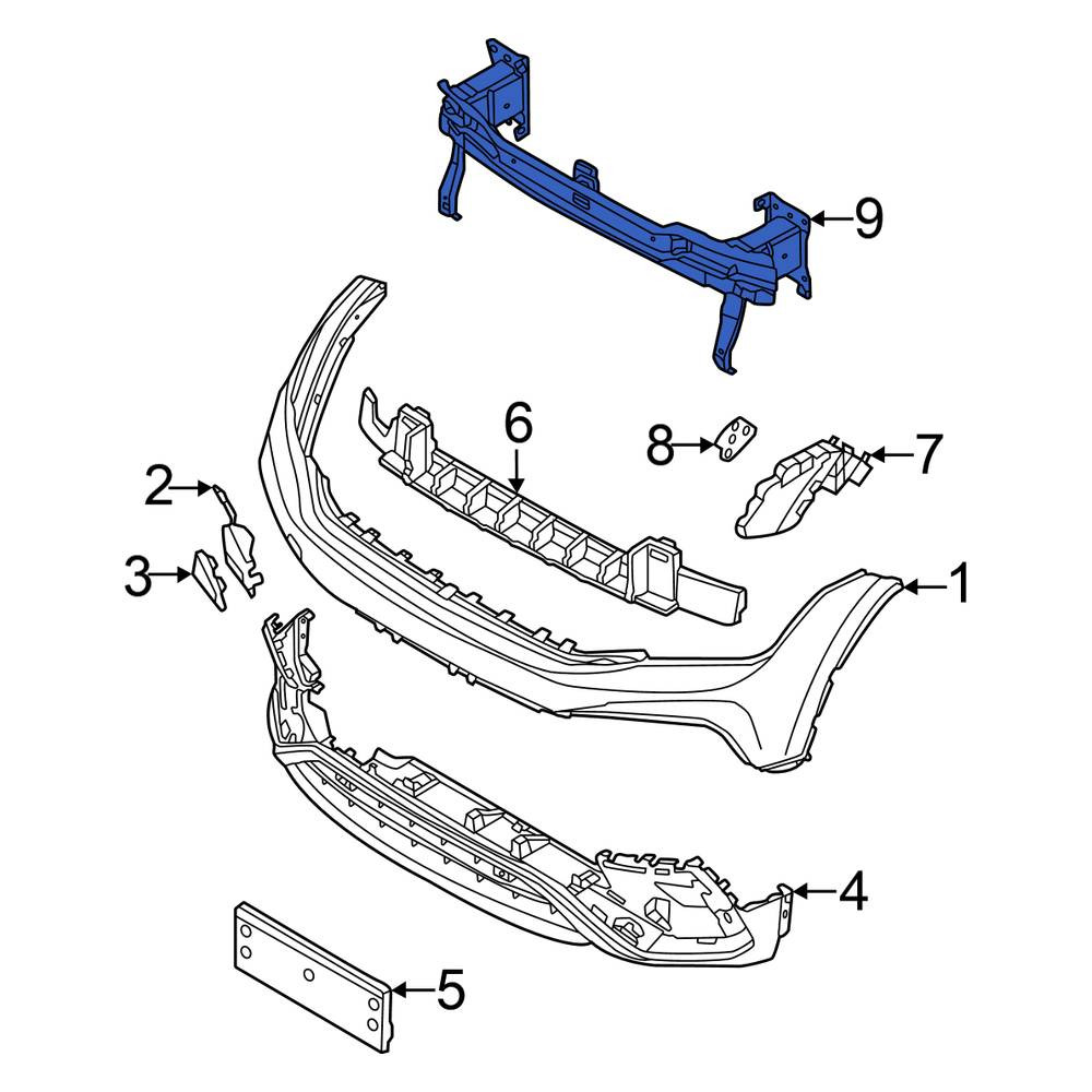 Volkswagen OE 5NN807109L - Front Bumper Impact Bar