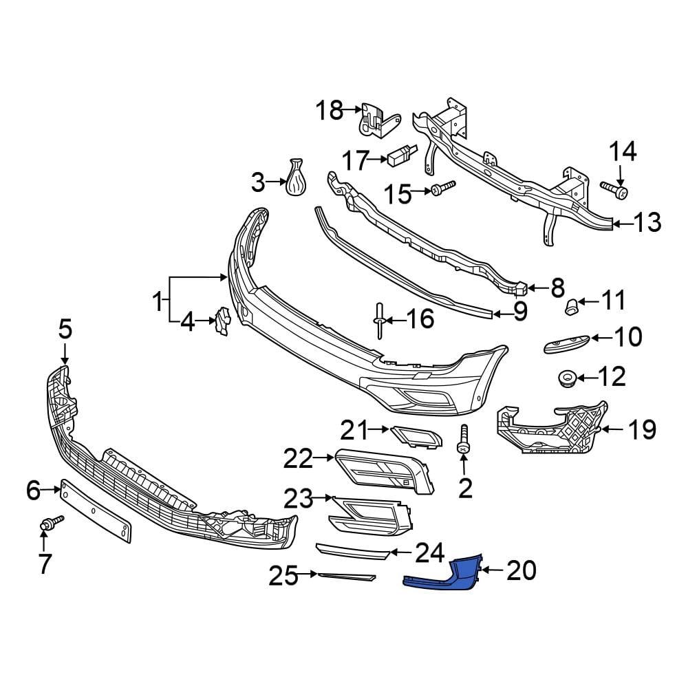 Volkswagen OE 5NN853211CGRU - Front Left Fog Light Trim