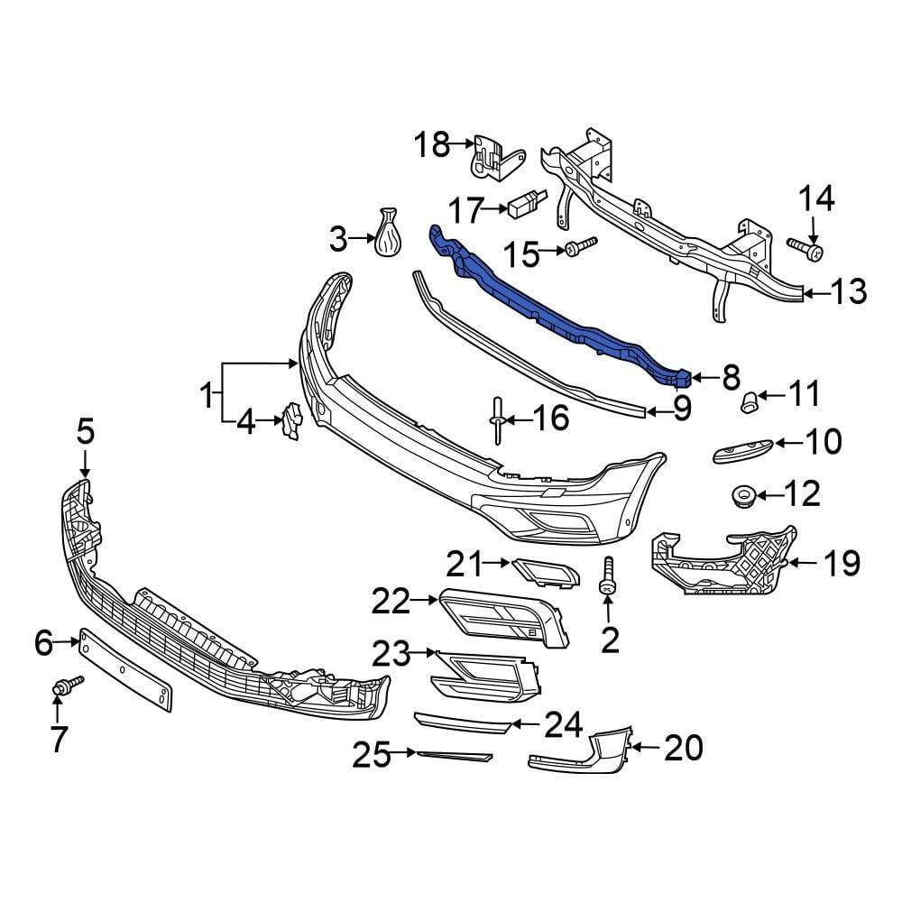 Volkswagen OE 5NN807248D - Front Bumper Impact Absorber
