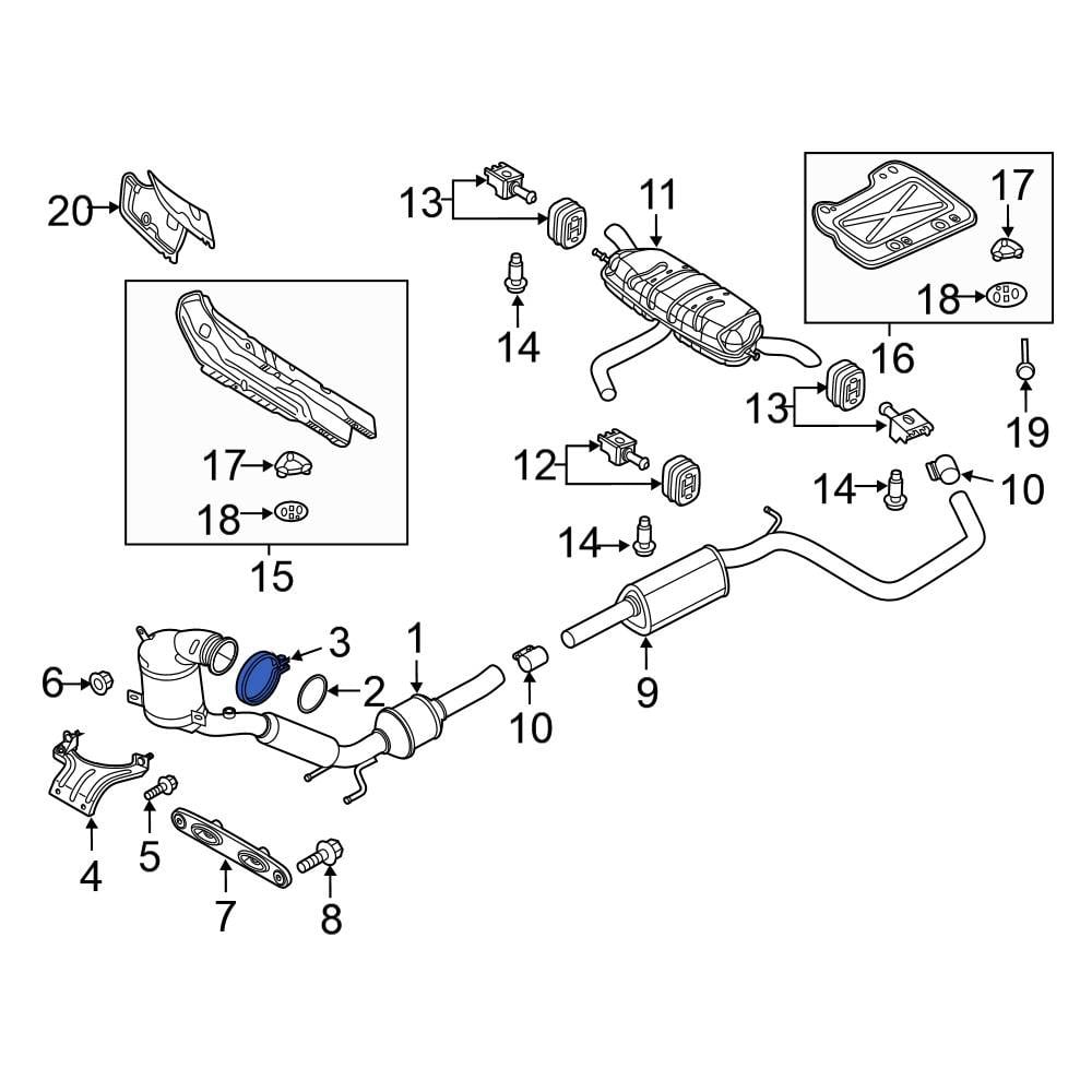 Volkswagen OE 5Q0253725G - Catalytic Converter Clamp
