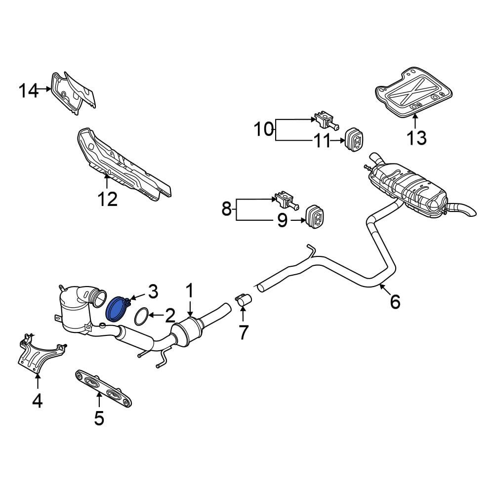 Volkswagen OE 5Q0253725G - Catalytic Converter Clamp