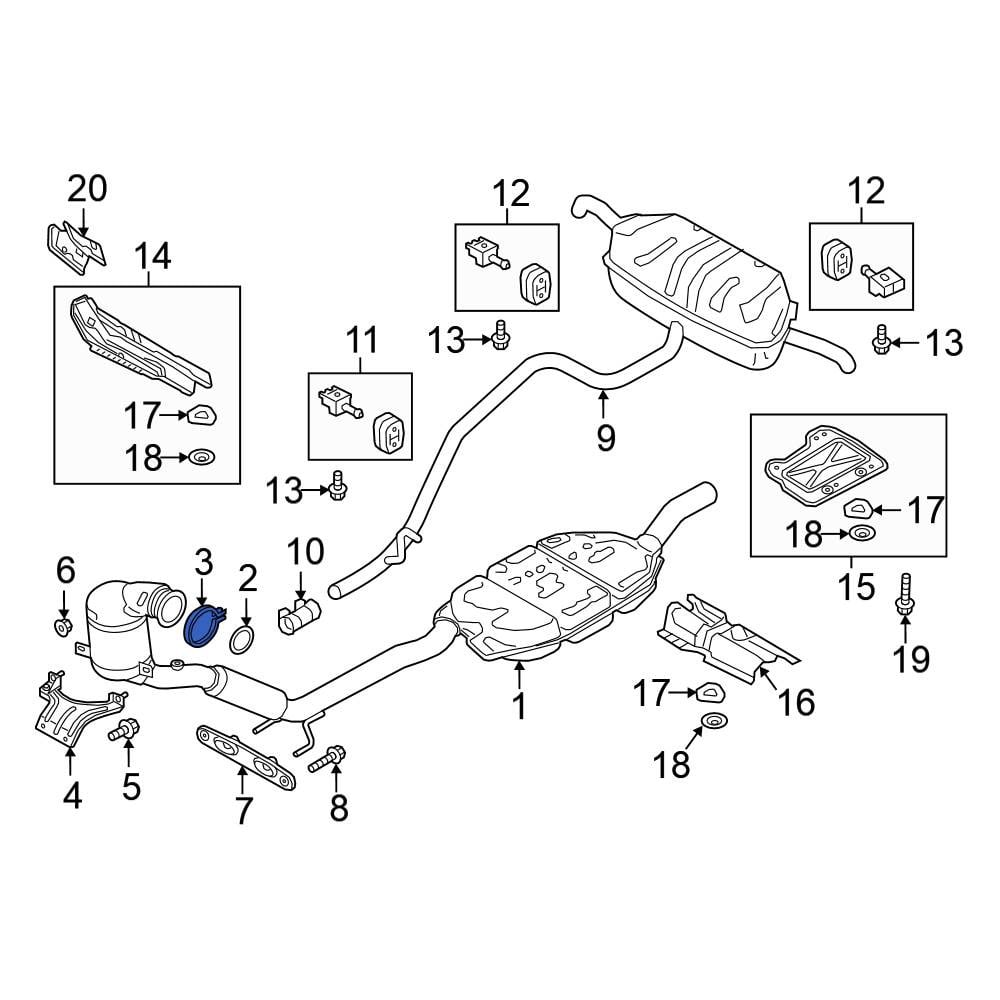 Volkswagen OE 5Q0253725G - Catalytic Converter Clamp