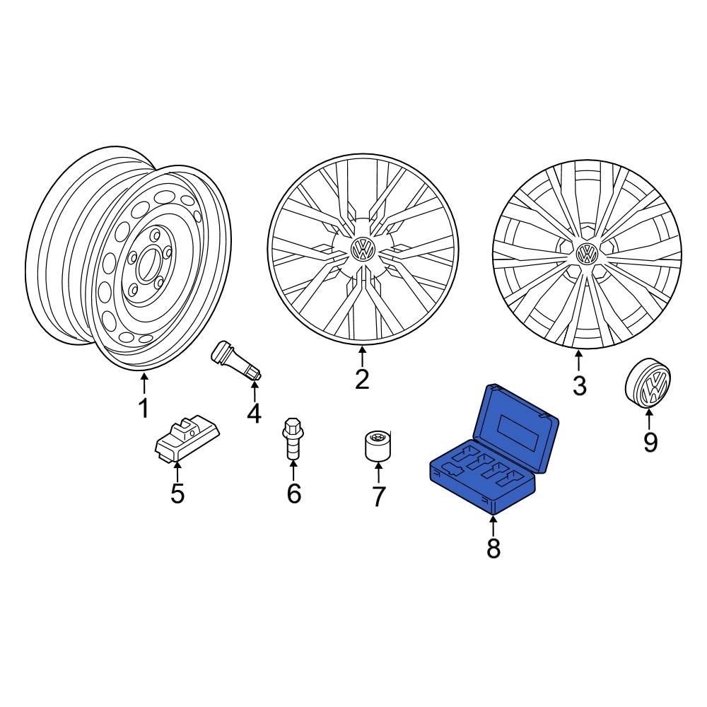 Volkswagen OE 5Q0698137 - Wheel Lock Set