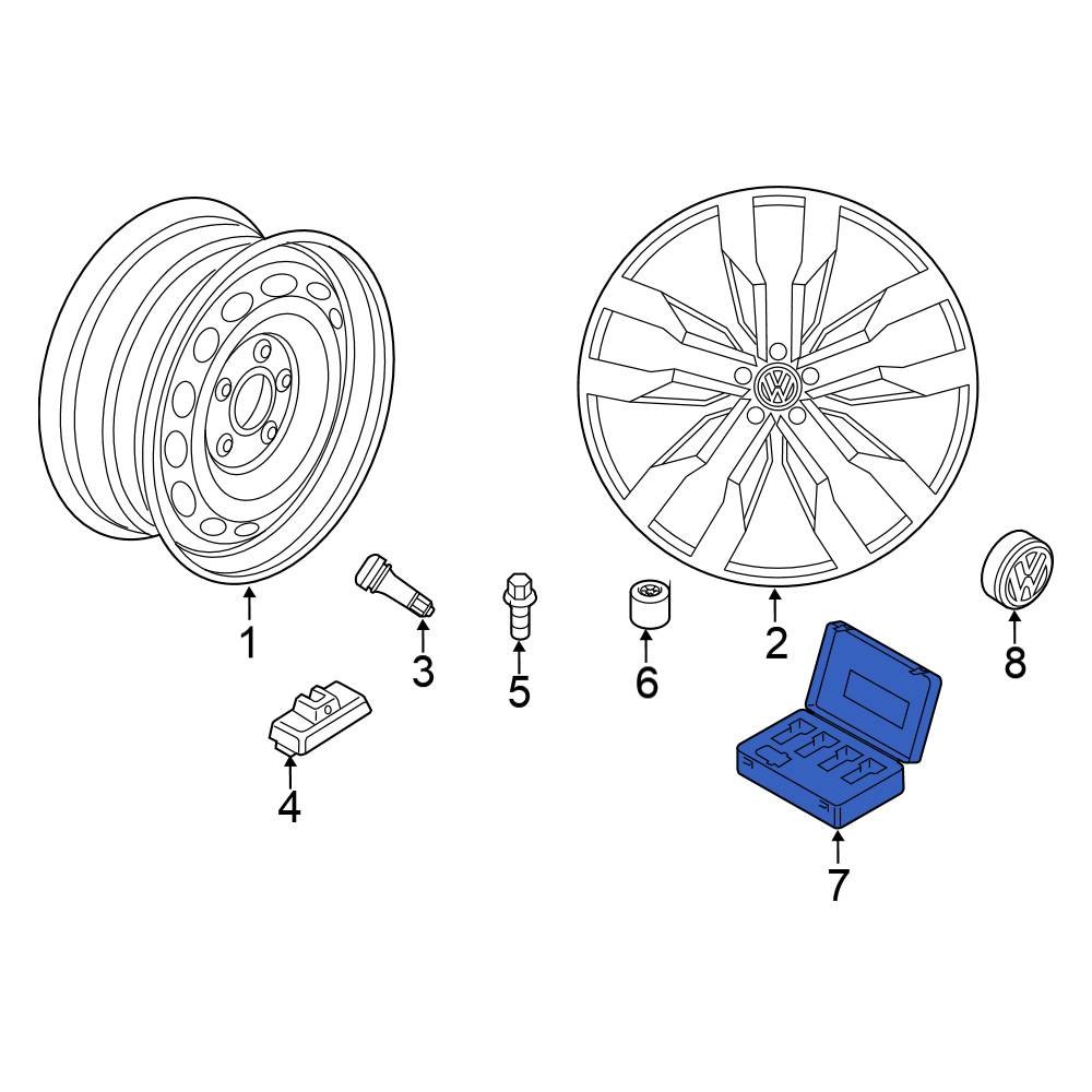 Volkswagen OE 5Q0698137 - Wheel Lock Set