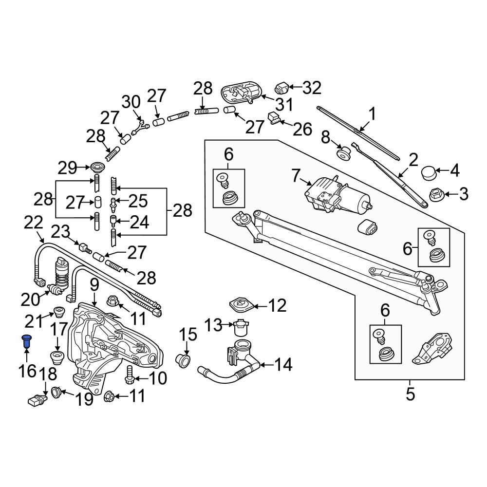 Volkswagen OE 444955647 - Windshield Washer Pump Spacer