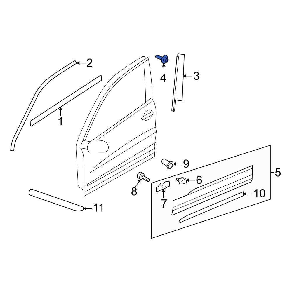 Volkswagen OE 6R0839829D - Door Applique Clip
