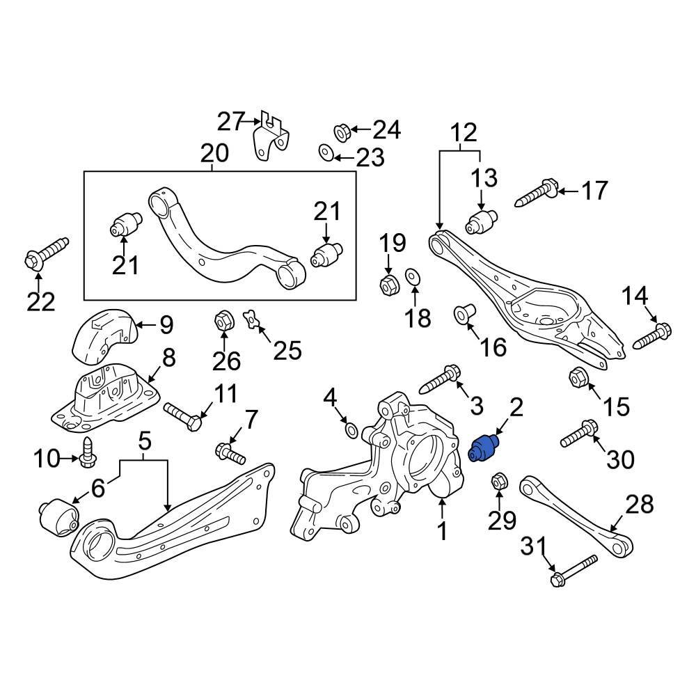 Volkswagen OE 5Q0505553A - Rear Suspension Knuckle Bushing