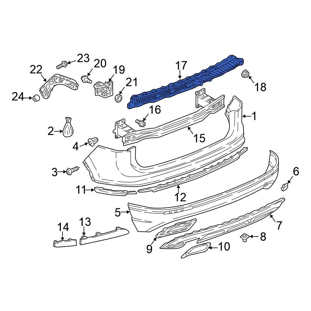 Volkswagen OE 5NN807863 - Rear Bumper Impact Absorber