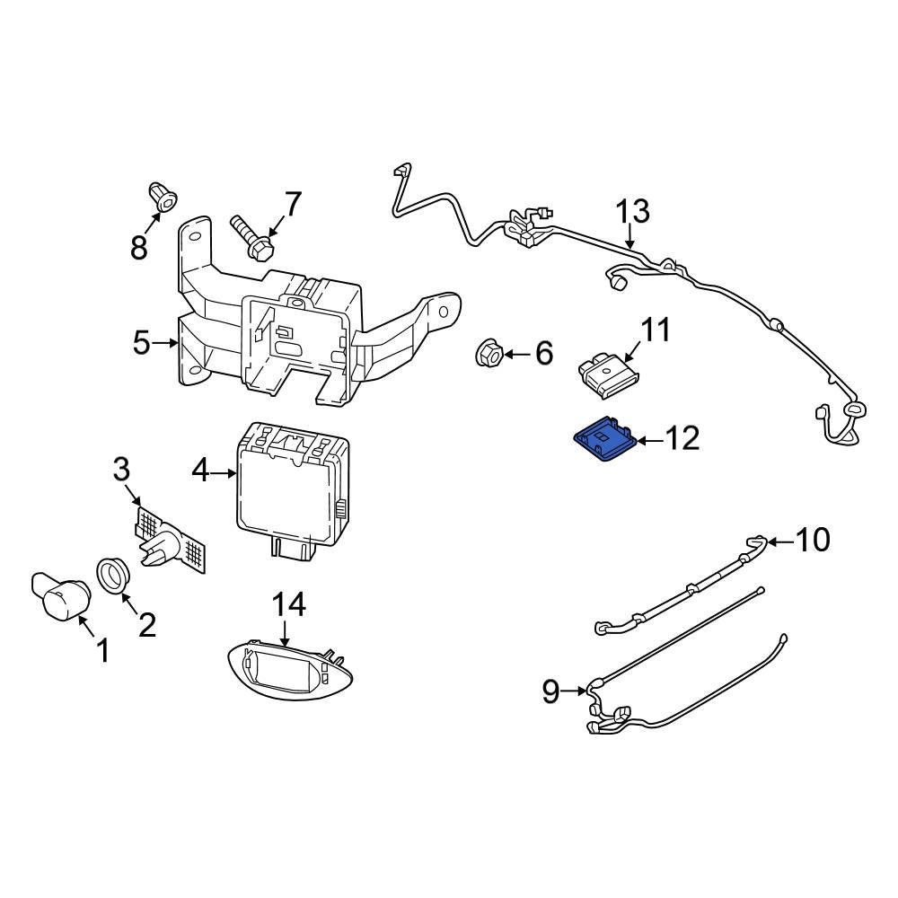 Volkswagen OE 3G0962283A - Liftgate Control Module Bracket