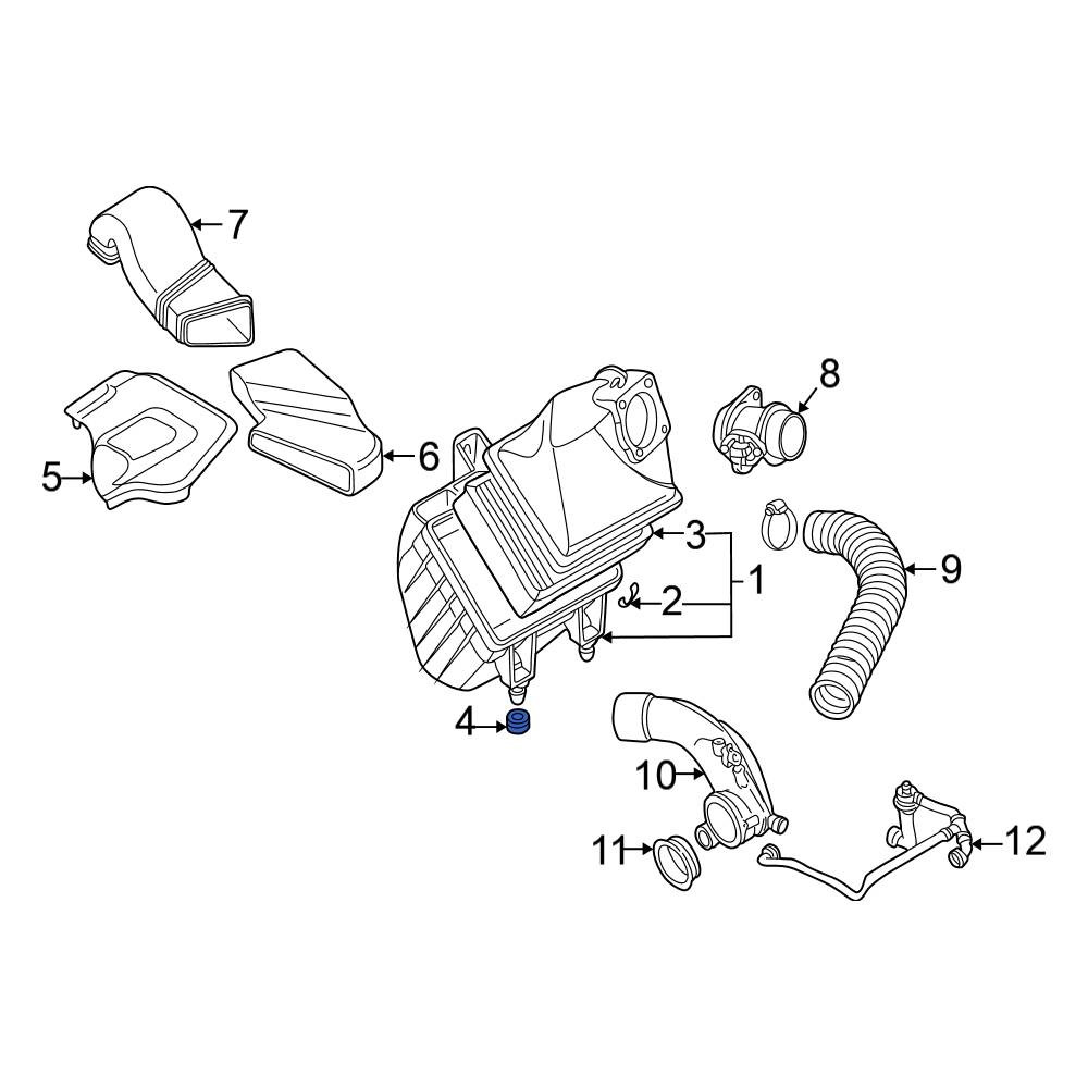 Volkswagen OE 8K0129669 - Lower Air Filter Housing Grommet