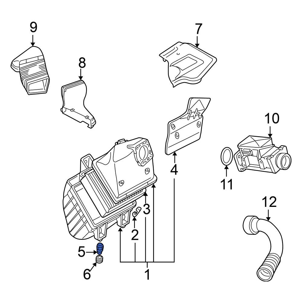 Volkswagen OE 8K0129669 - Lower Air Filter Housing Grommet