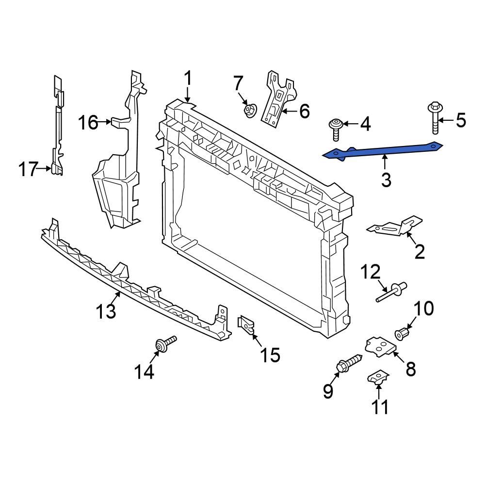 Volkswagen OE 5GM805931 - Left Radiator Support Panel Brace
