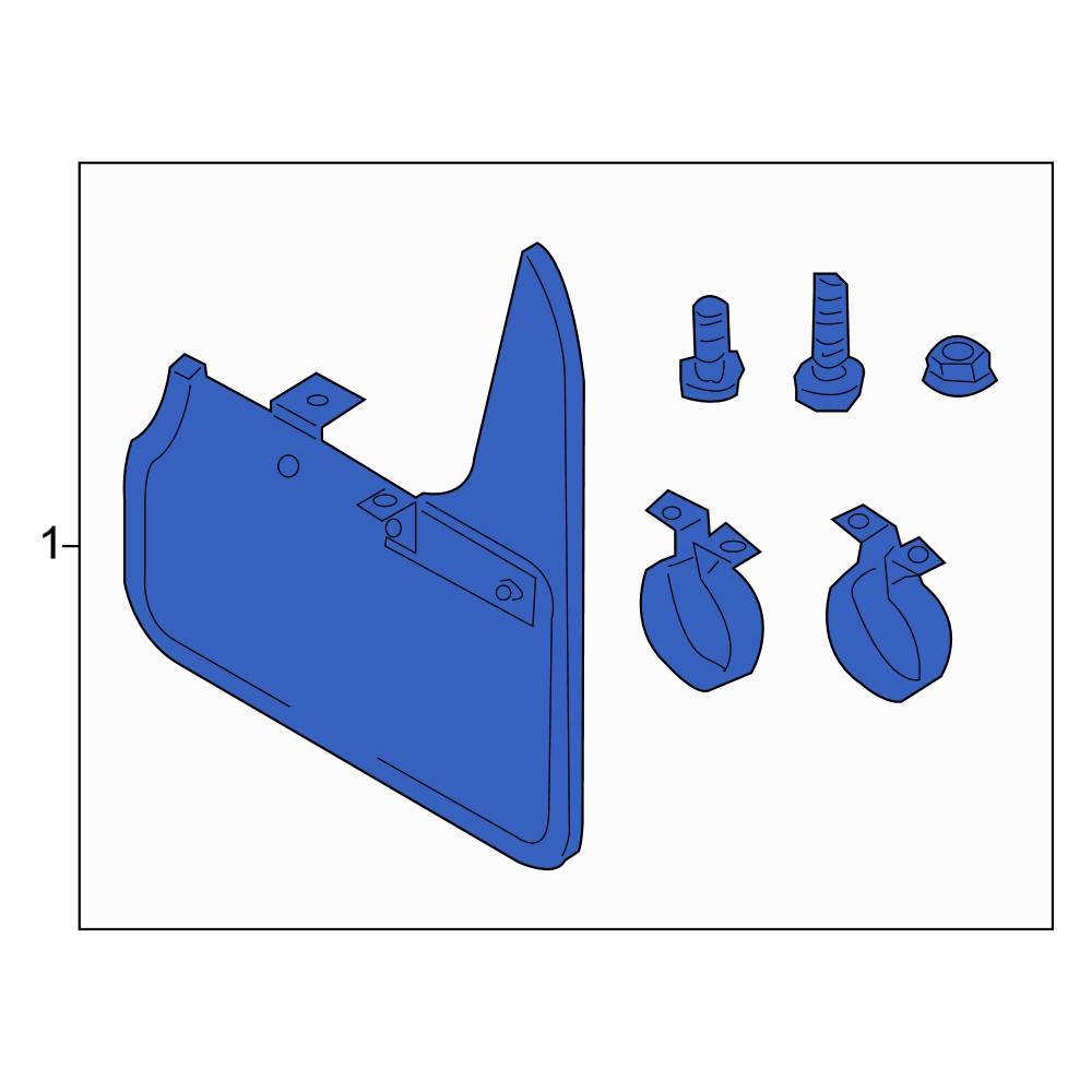 Volkswagen OE 5G0075111 - Front Mud Flap Kit