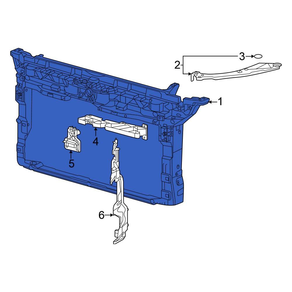 Volkswagen OE 5H0805588J - Front Radiator Support Panel