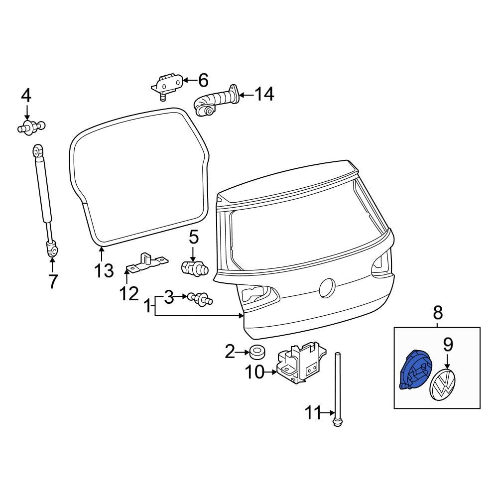 Volkswagen OE 5H0827469SDPJ - Rear Liftgate Lock Actuator