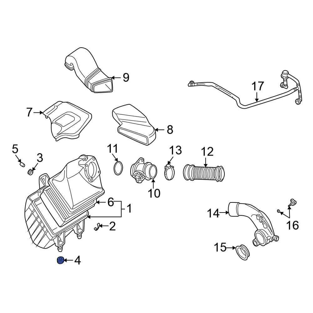 Volkswagen OE 8K0129669 - Lower Air Filter Housing Grommet