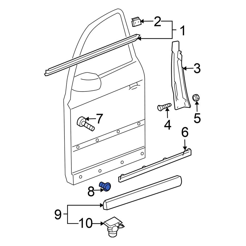 Volkswagen OE 1H0853586 - Door Molding Grommet