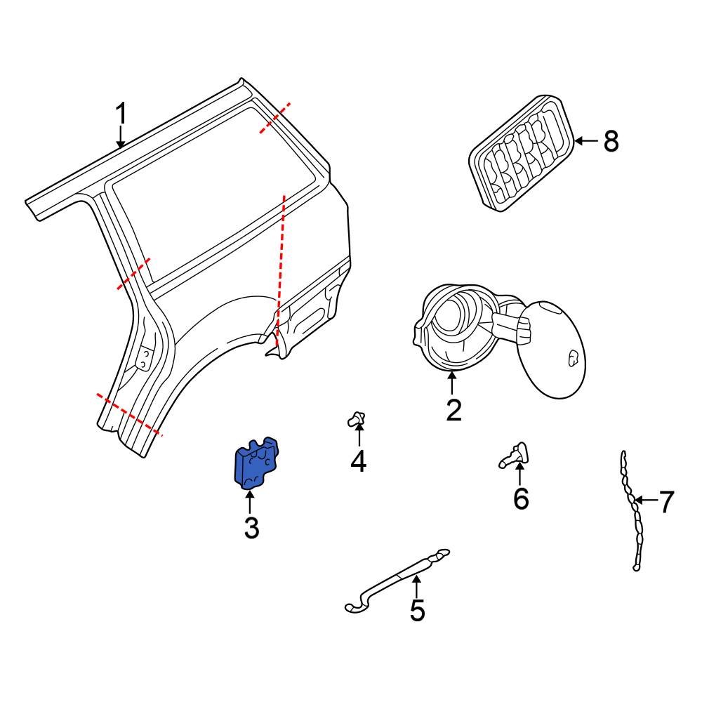Volkswagen OE 1K5959782 - Rear Fuel Filler Door Lock Actuator