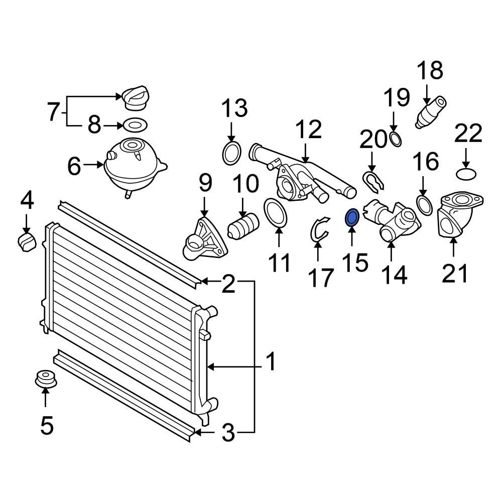 Volkswagen OE WHT000862 - Engine Coolant Thermostat Housing Seal