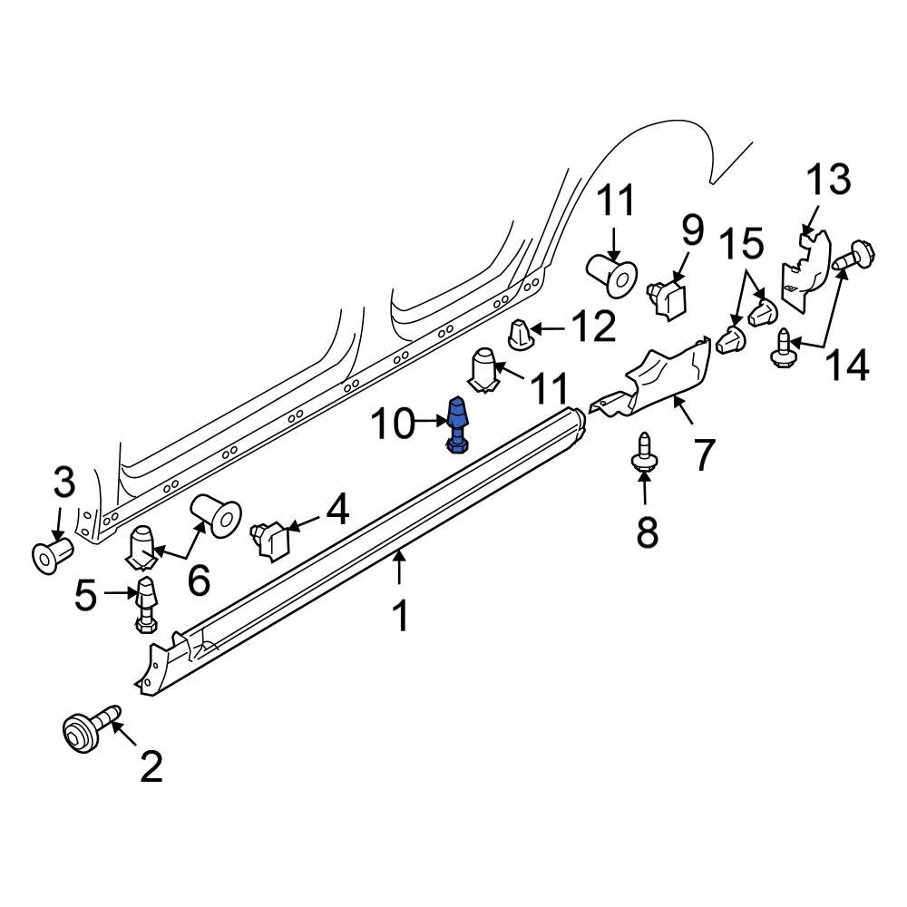 Volkswagen OE 3C0853934 - Rocker Panel Molding Rivet