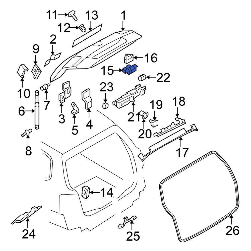 Volkswagen OE 1K6827505F9B9 - Rear Liftgate Latch