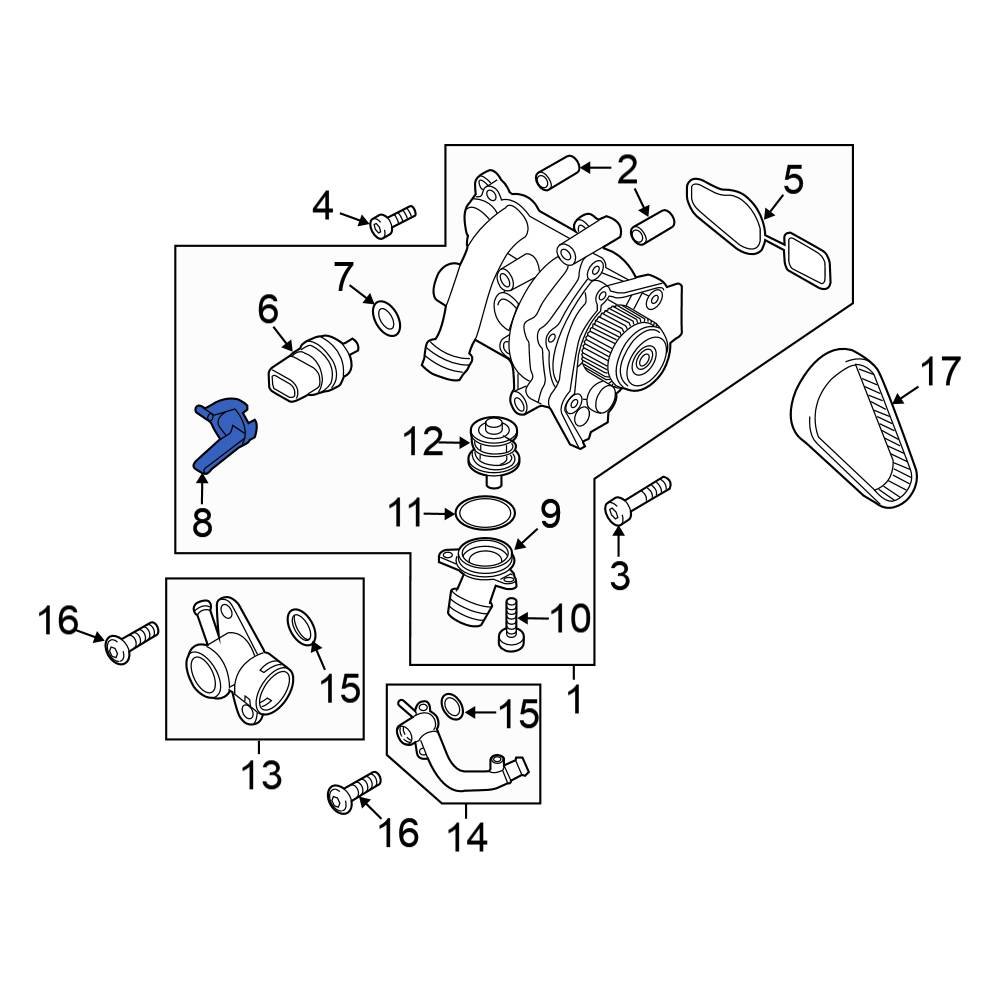 Volkswagen OE 06H121142C - Engine Coolant Temperature Sensor C-Clip