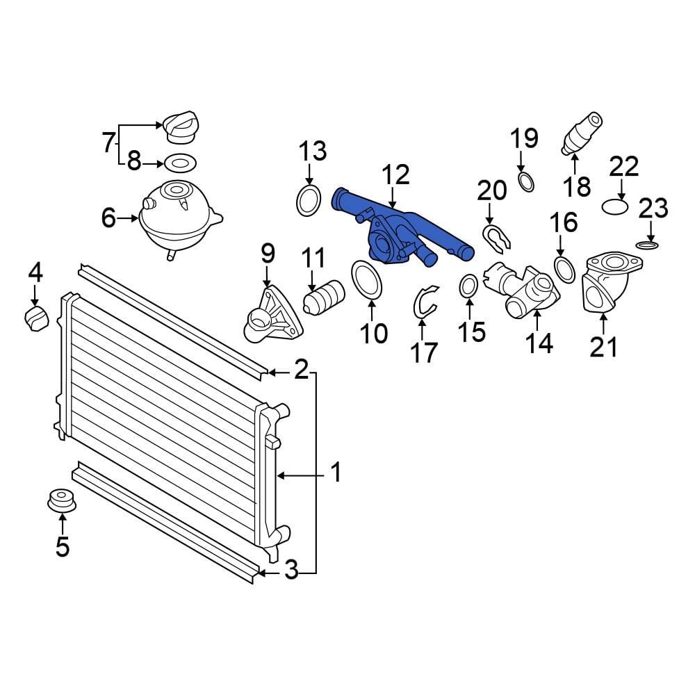Volkswagen OE 03H121121D - Upper Engine Coolant Thermostat Housing