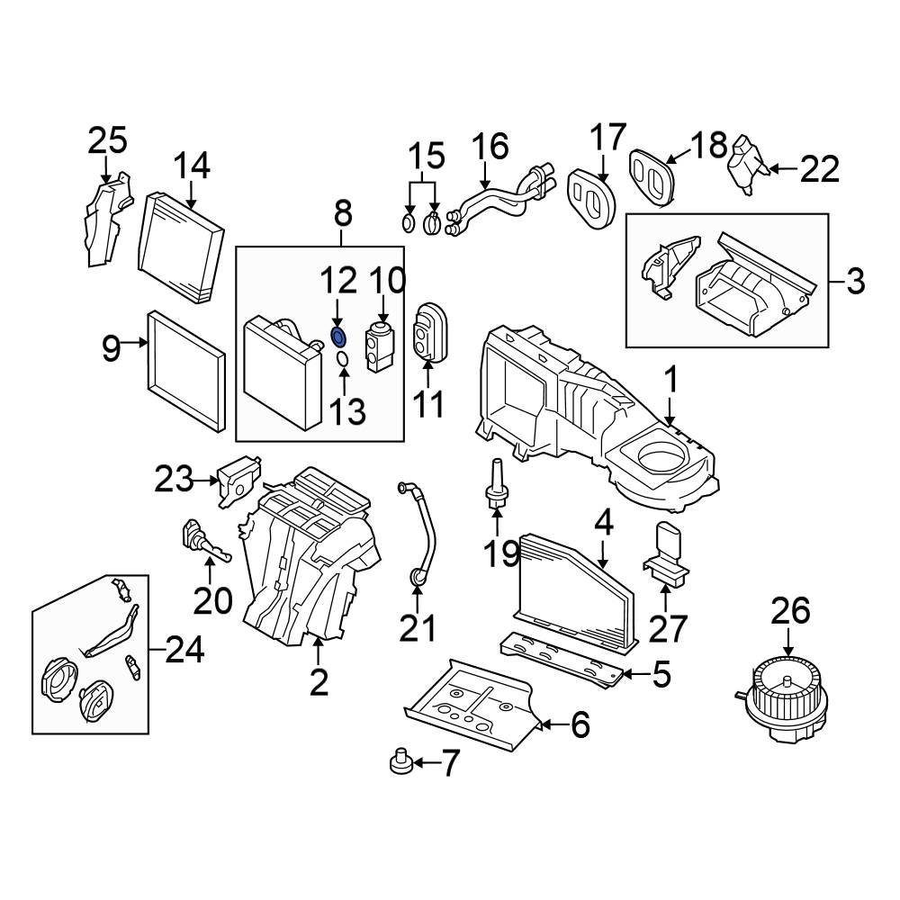 Volkswagen OE 8E0260749D - Upper A/C Line O-Ring