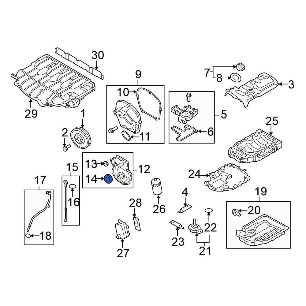 Volkswagen OE 06H103483C - Engine Timing Cover Gasket