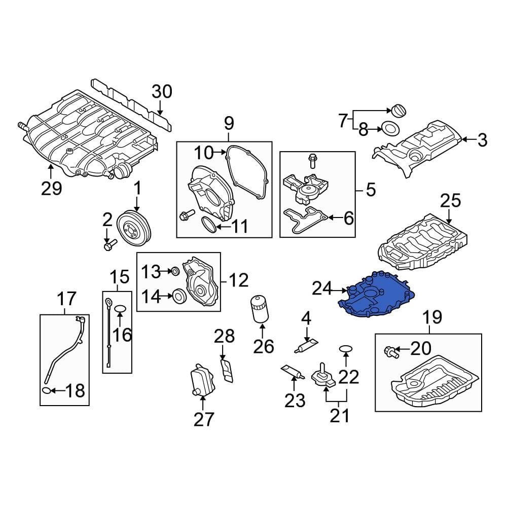 Volkswagen OE 06J103138F - Engine Oil Sump Windage Tray