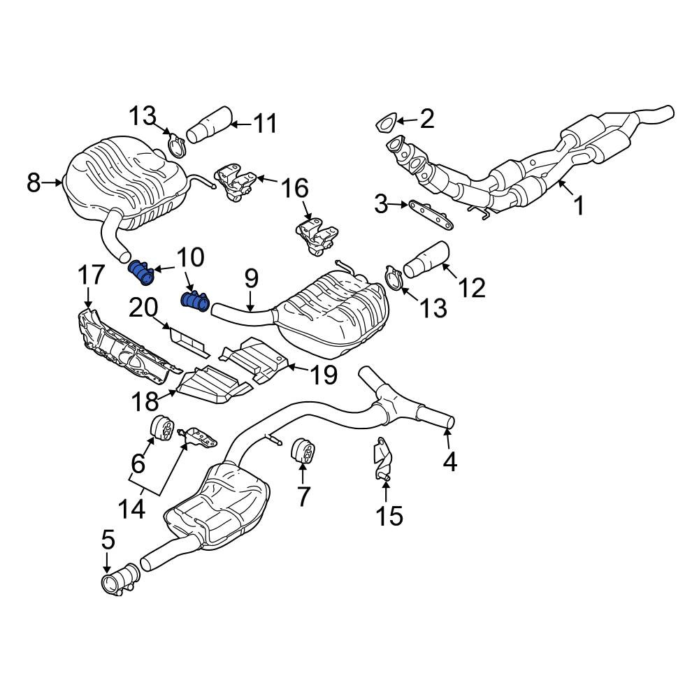 Volkswagen OE 1K0253141J - Exhaust Muffler Clamp