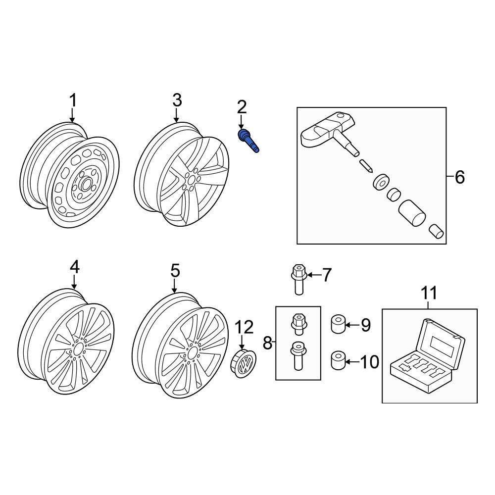 Volkswagen OE 839601361 - Tire Valve Stem