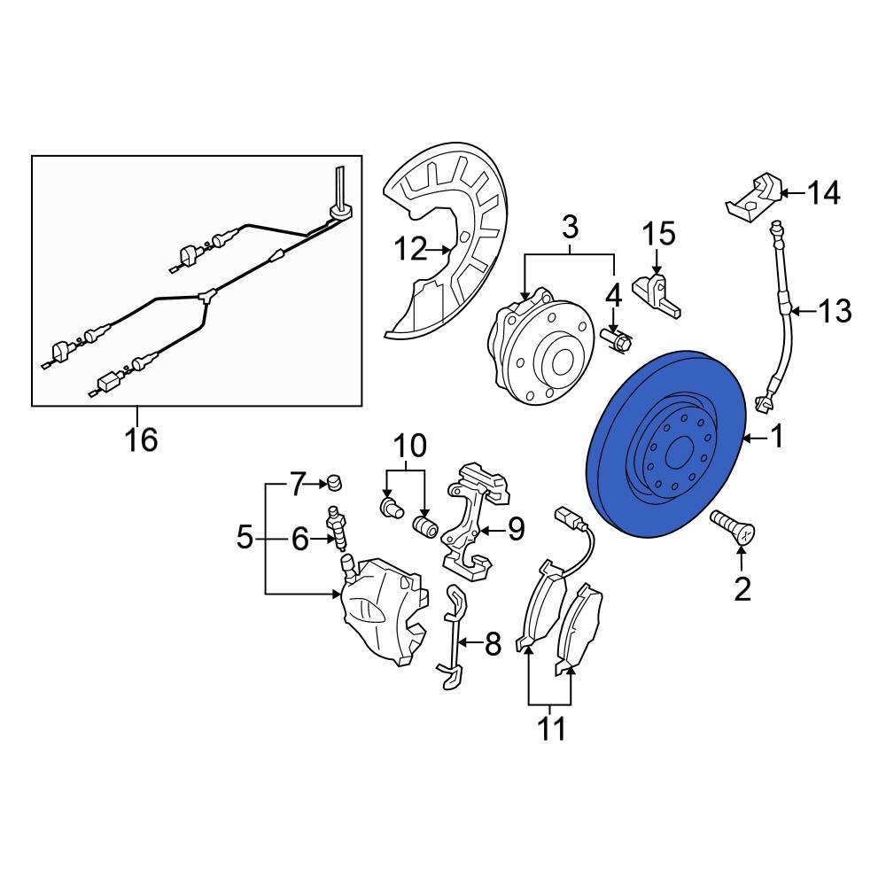 Volkswagen OE 5Q0615301F - Front Disc Brake Rotor