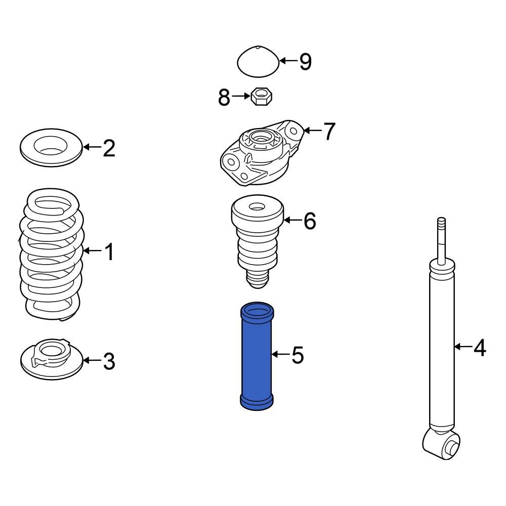 Volkswagen OE 3C0513425 - Rear Suspension Shock Absorber Bellows
