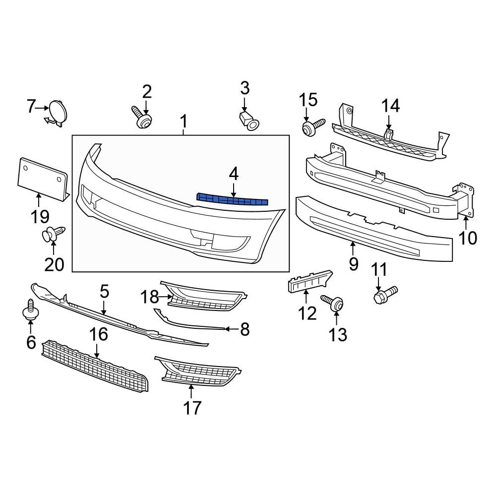 Volkswagen OE 561807724 - Front Right Bumper Cover Support Rail