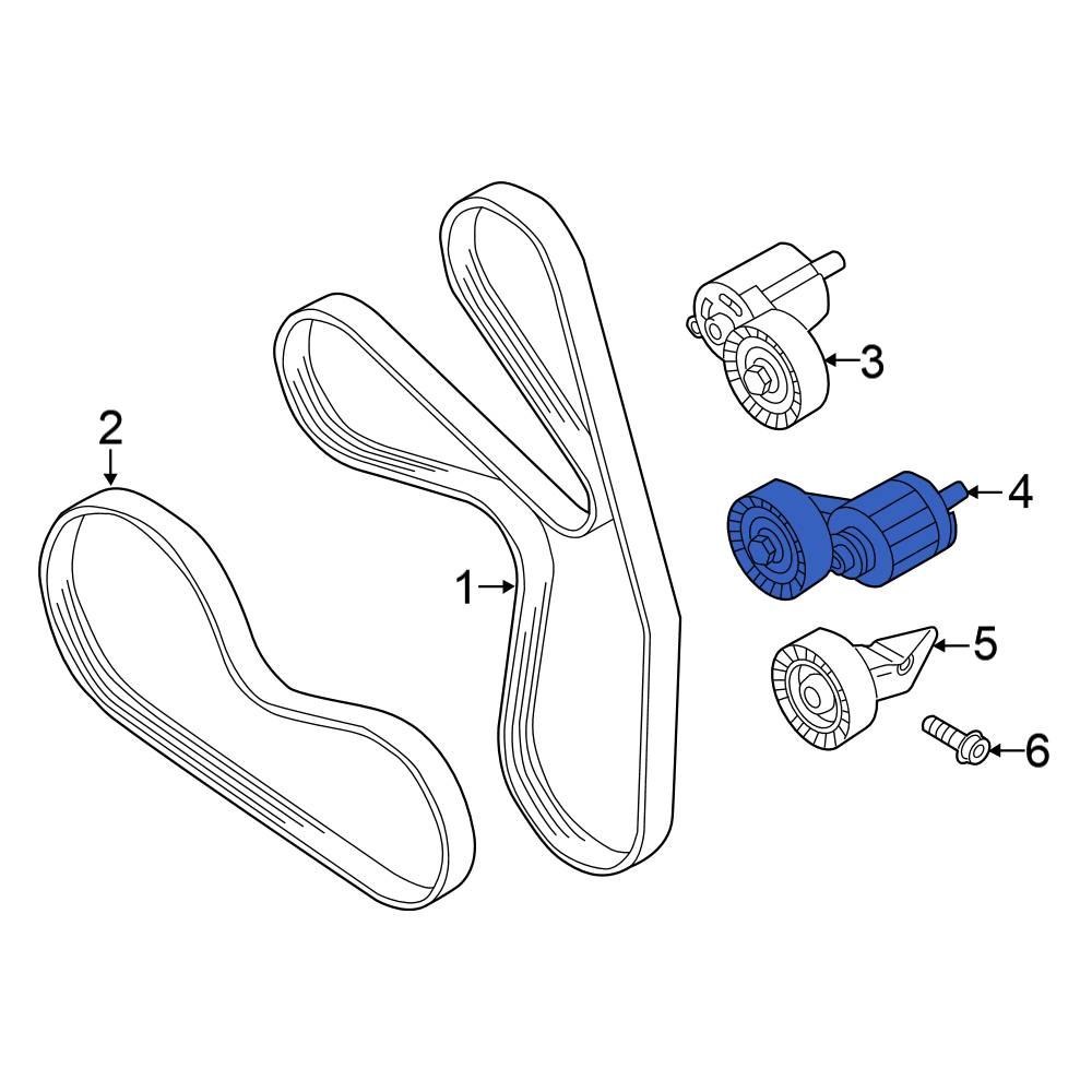 Volkswagen OE 07K903315S - Accessory Drive Belt Tensioner Assembly