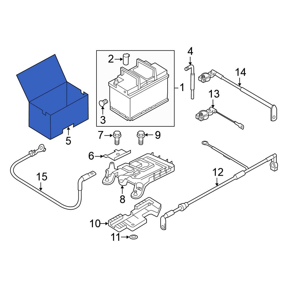 Volkswagen OE 5Q0915411H - Battery Box