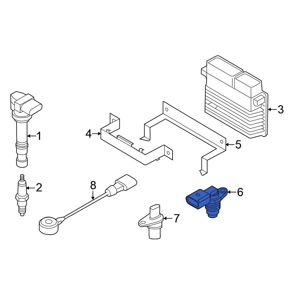 Volkswagen OE 04C907601K - Engine Camshaft Position Sensor