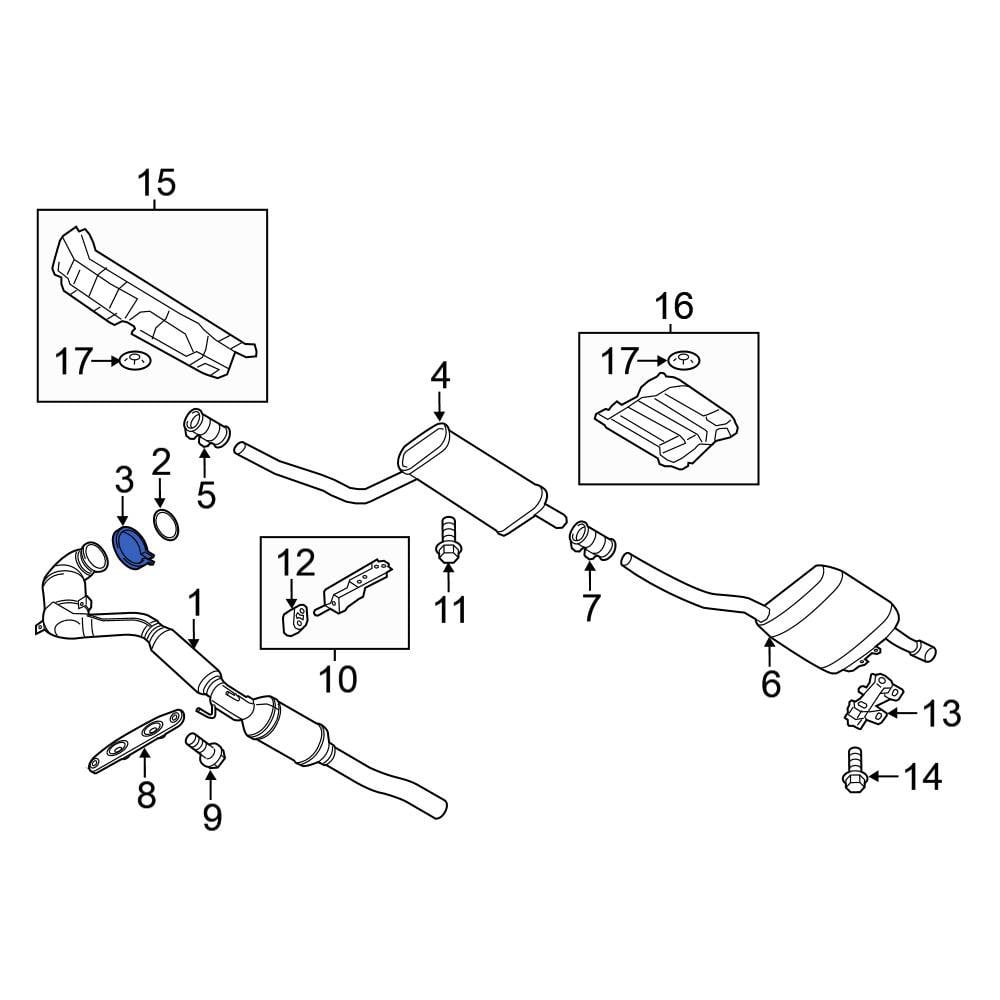 Volkswagen OE 5Q0253725G - Catalytic Converter Clamp